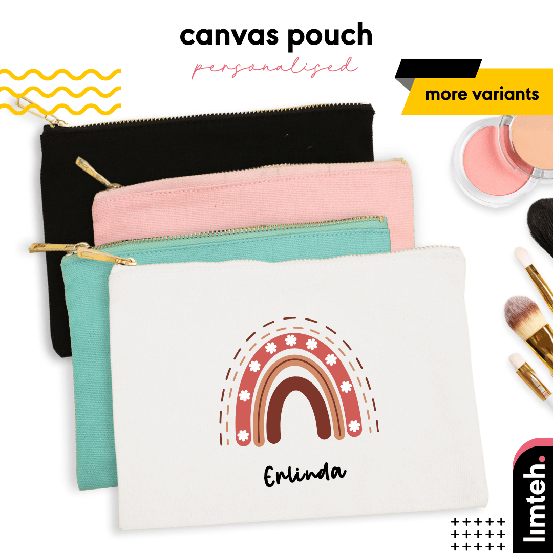 Personalised Canvas Pouch | Mini Pouch Woman | Pencil Case | Customise ...
