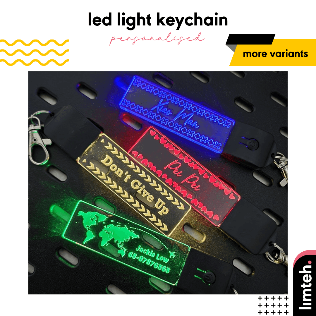 Personalised LED Keychain | Bag tag | Custom Keychain | Keychain Light ...
